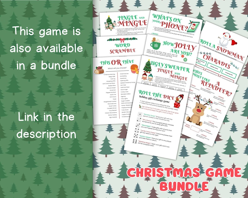 Who is Most Like Reindeer Game, Christmas Party Game, Holiday Trivia ...