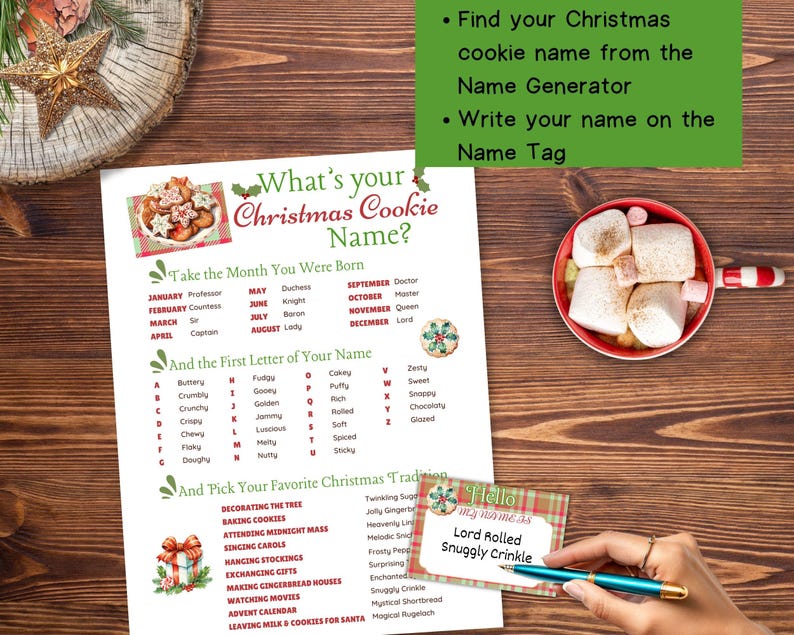 What’s Your Christmas Cookie Name Generator Game, Cookie Decorating ...