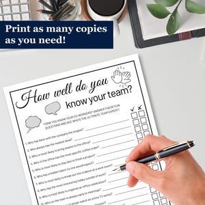Team Building Games, Icebreaker Office Party Games, How Well Do You ...