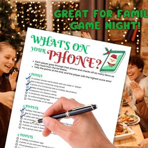 What's on Your Phone Christmas Game, What's in Your Phone Scavenger ...
