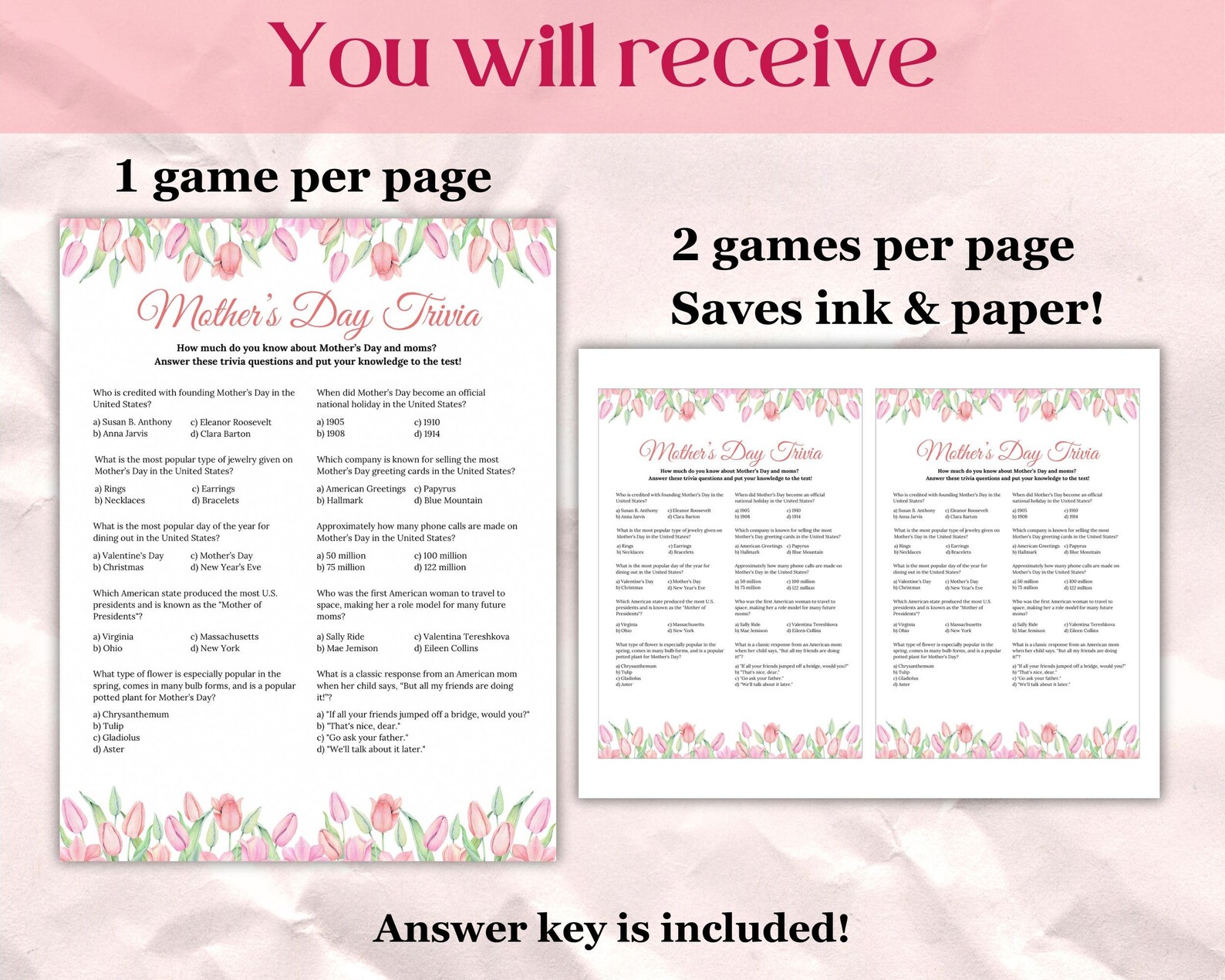 Mothers Day Trivia Questions, Mothers Day Games for Seniors Adults ...