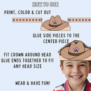 4th of July Paper Crown Template, Patriotic USA Headband, Fourth of ...