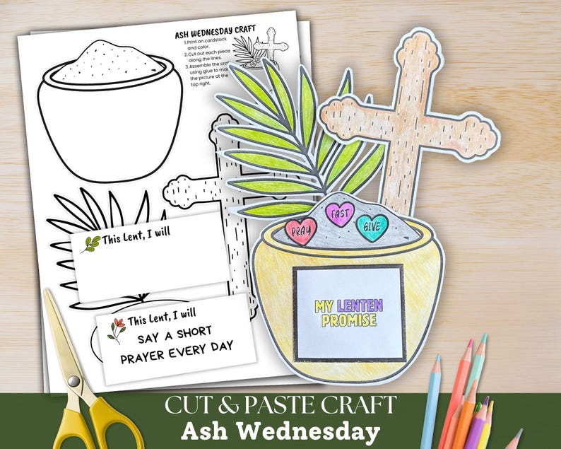 Ash Wednesday Craft, Catholic Lent Craft, Sunday School Craft, Lent for ...