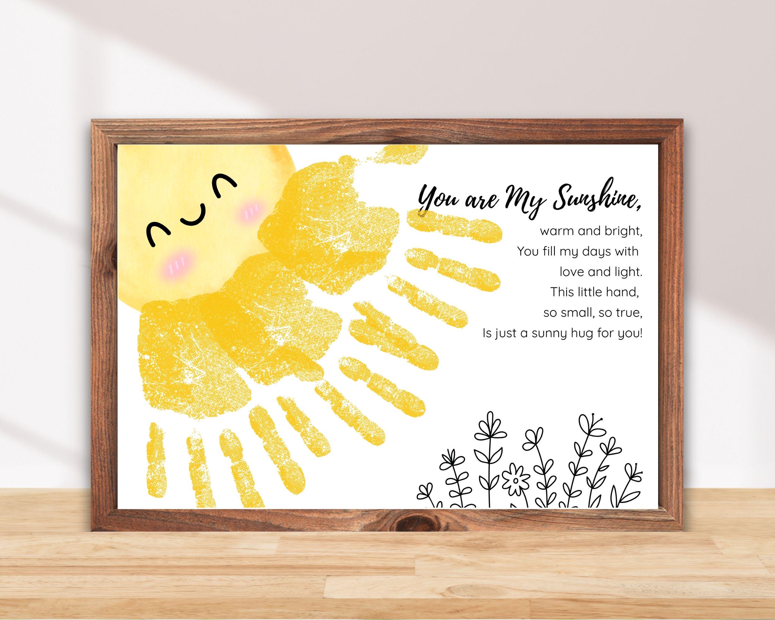 Mothers Day You Are My Sunshine Handprint Poem, Toddler Handprint Craft ...