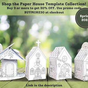 Haunted House Papercraft, 3D Paper House Template, Spooky Paper Houses ...