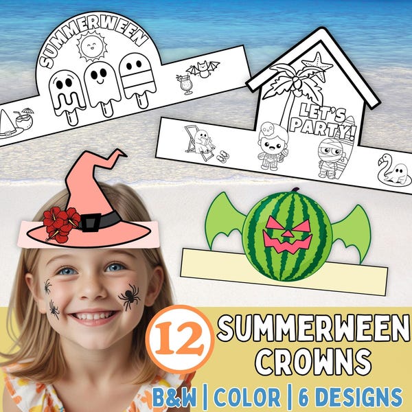 Summerween Coloring Pages - Etsy
