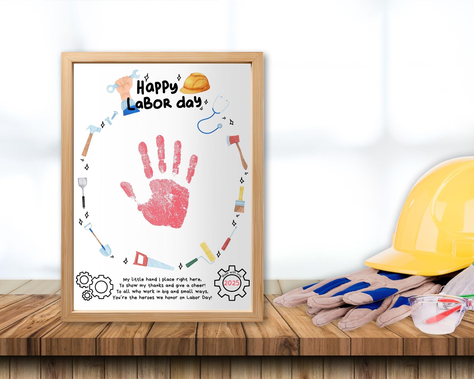 Labor Day Handprint Craft, Labor Day Craft for Kids, Baby Toddler ...