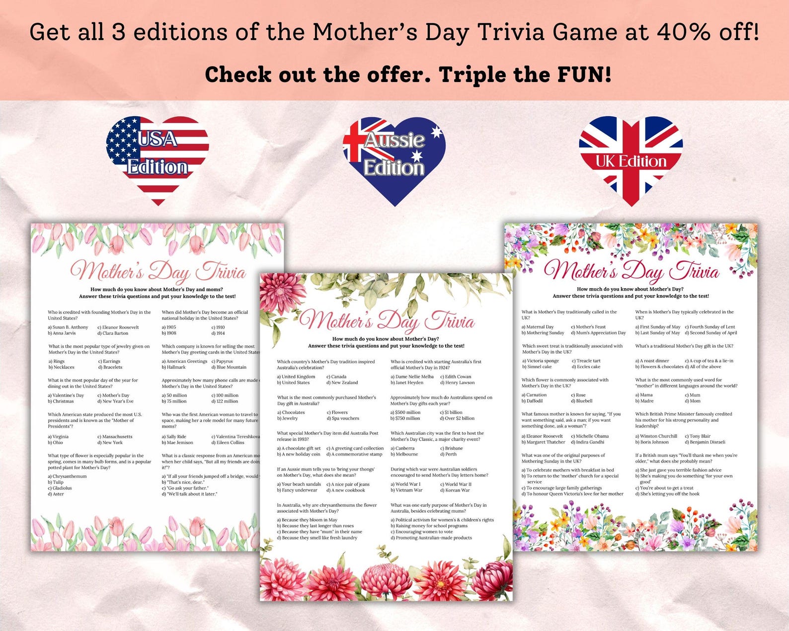 Mothers Day Trivia Questions, Mothers Day Games for Seniors Adults ...