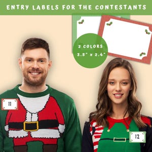 Ugly Christmas Sweater Contest Printable Awards, Christmas Award ...
