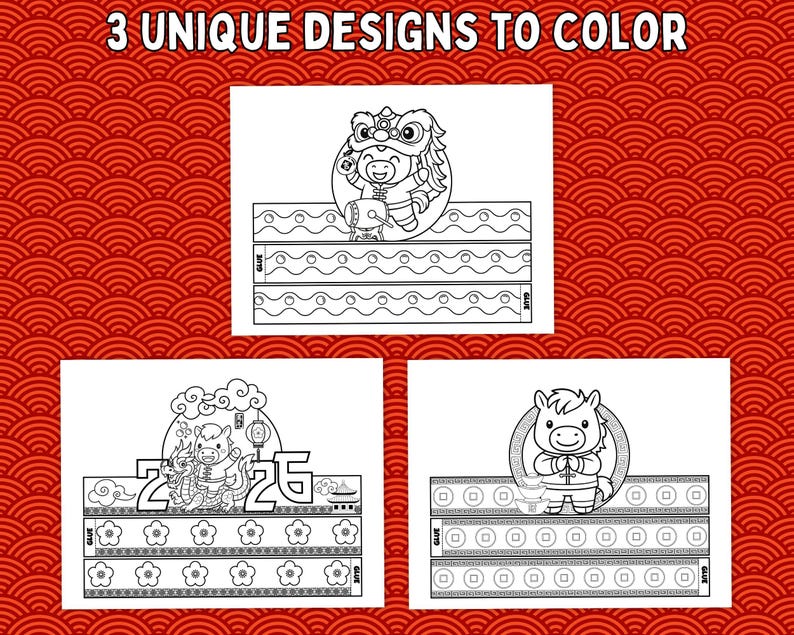 Lunar New Year 2026 Paper Crown Template, Year of the Horse Chinese New ...