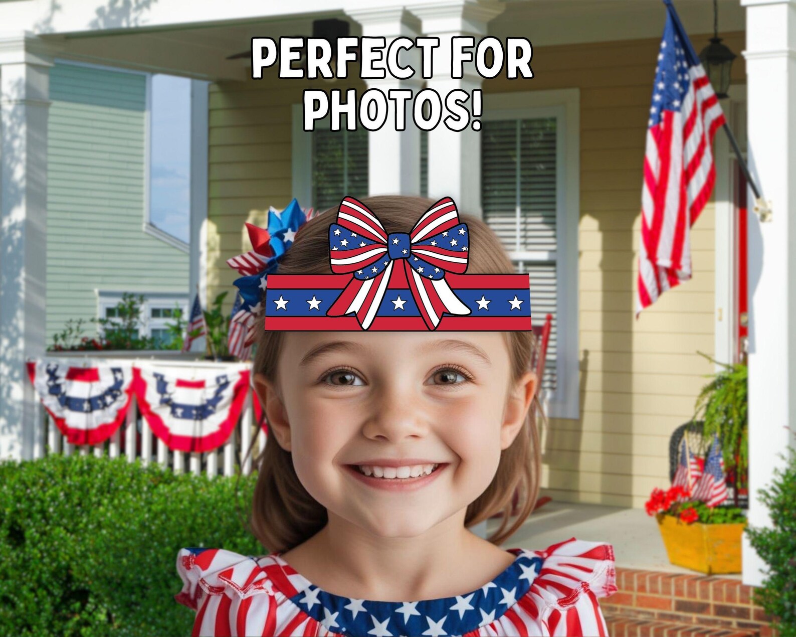 4th of July Paper Crown Template, Patriotic USA Headband, Fourth of ...