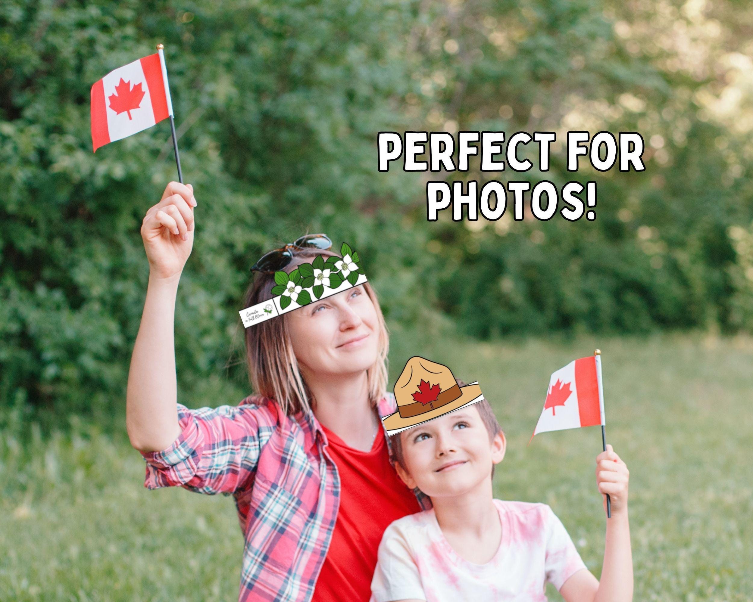 Canada Day Paper Crown Craft, Elbows up Canada Hat, Canada Day Party ...