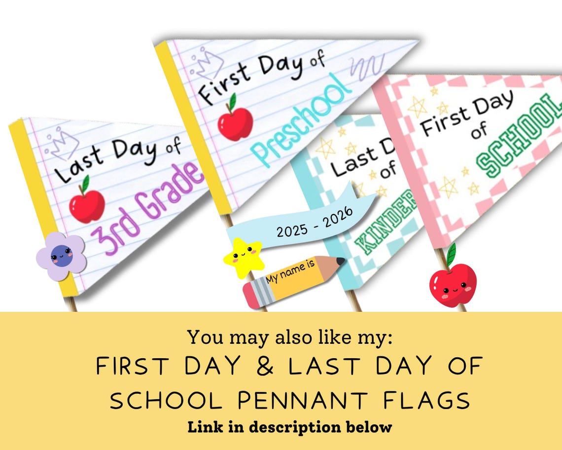 First Day of Preschool Handprint Craft, Preschool Sign Keepsake, Back ...