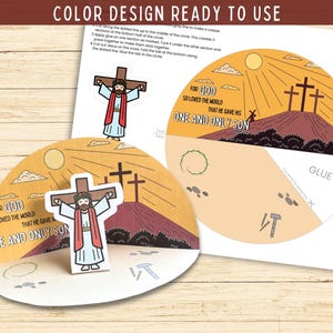Jesus on the Cross 3D Printable Diorama, Holy Week Craft, Good Friday ...