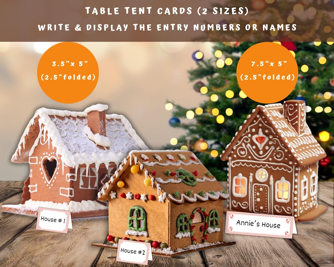 Gingerbread House Decorating Contest Kit, Christmas Award Certificates ...