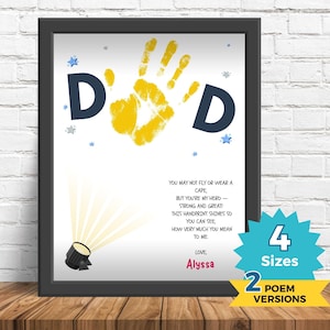 Fathers Day Handprint Craft Fathers Day Poem, Dad Handprint Art ...
