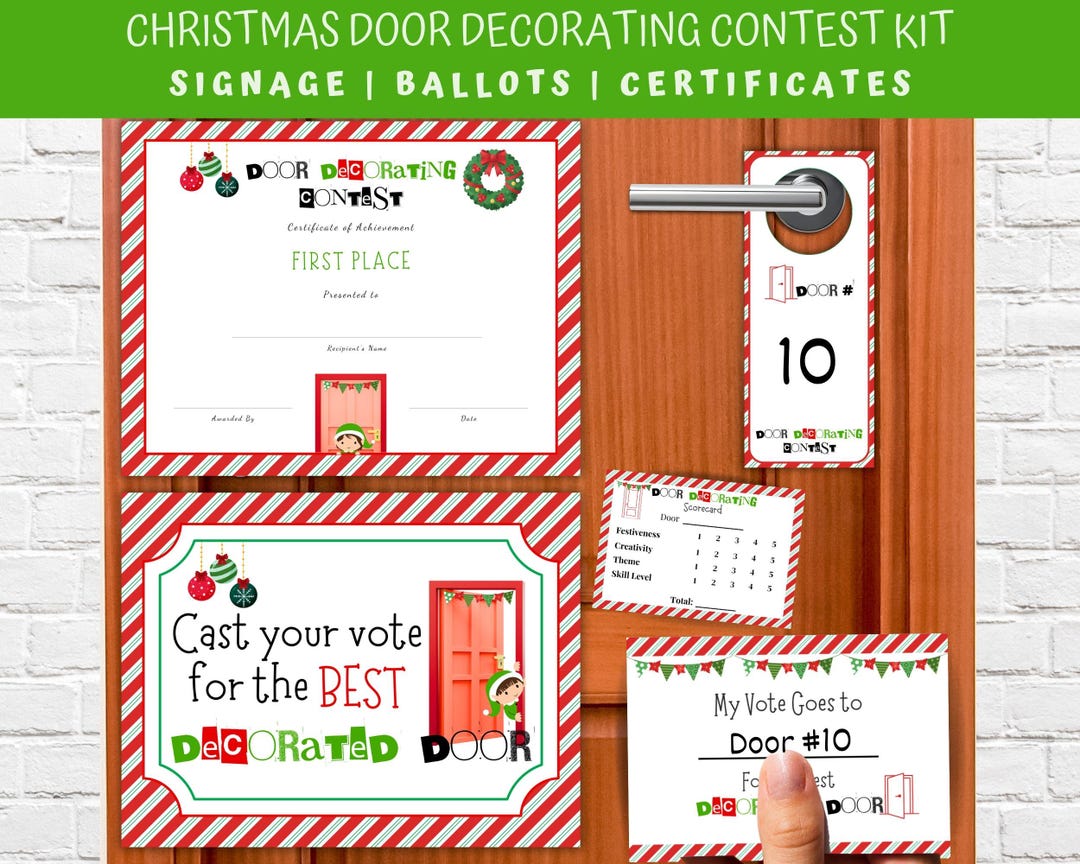 Classroom Door Decorating Contest Ballot, Christmas Door Award ...