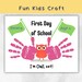 First Day of School Handprint Craft, Preschool Handprint, Craft for ...