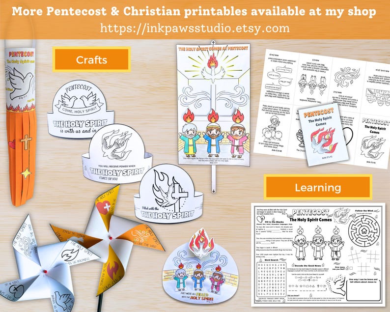 Pentecost Craft for Kids, Holy Spirit Craft, DIY Pinwheel Coloring ...