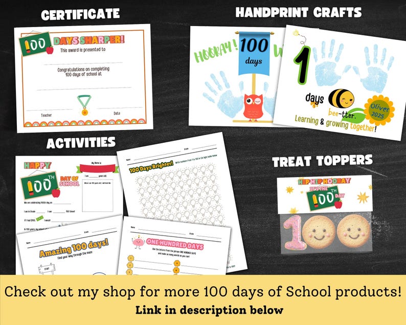 100th Day of School Handprint Craft, Bee Handprint Art, 100 Days of ...