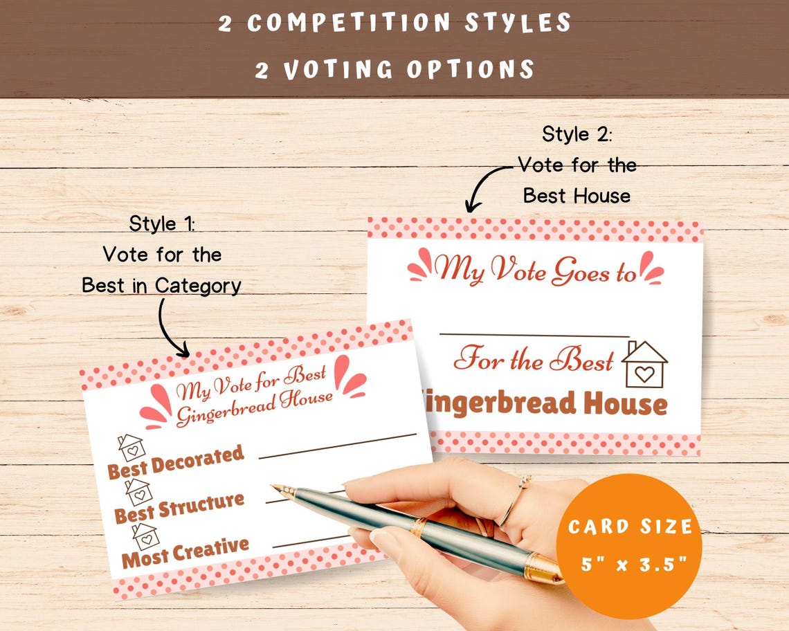 Gingerbread House Decorating Contest Kit, Christmas Award Certificates ...