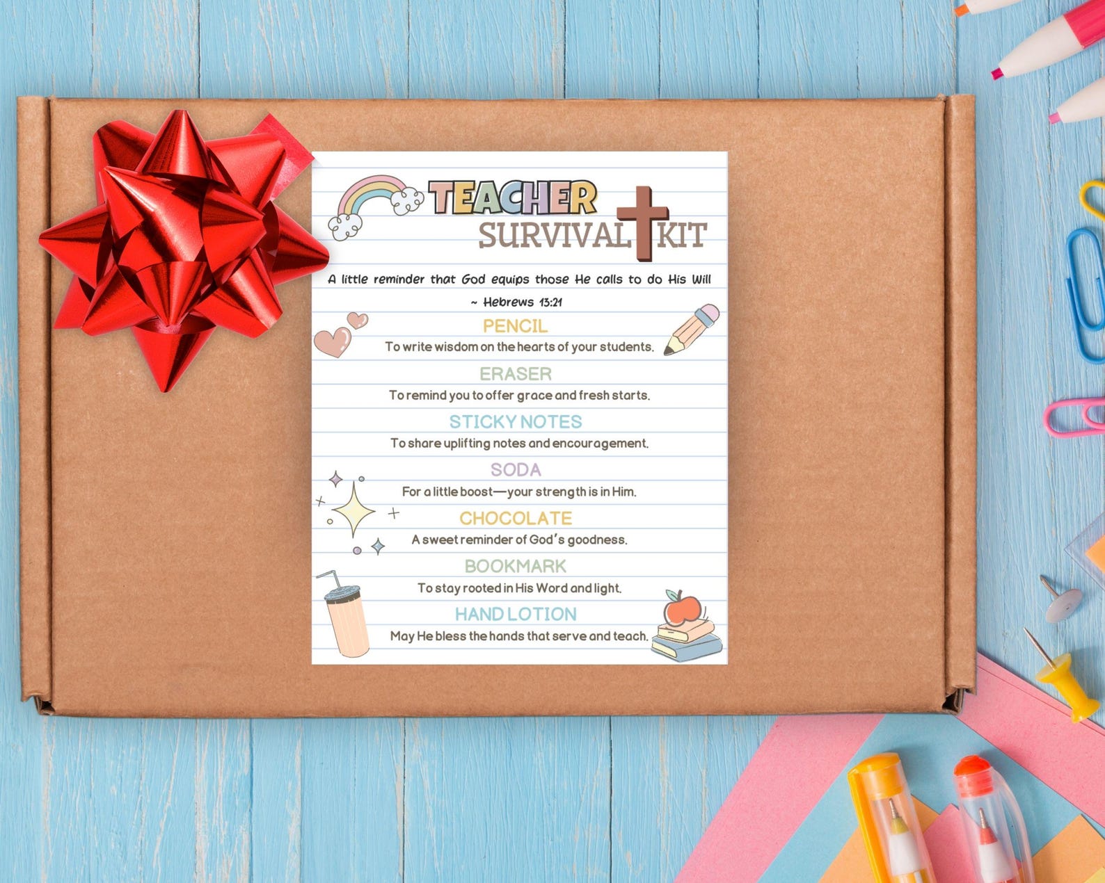 Christian Teacher Survival Kit, Gods Back to School Survival Kit Tags ...