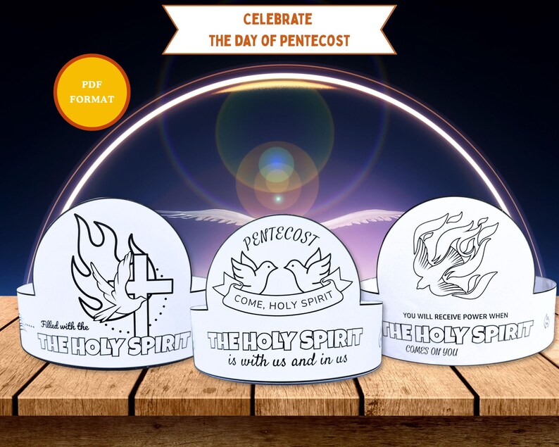 Pentecost Craft Printable Crown, Bible Craft for Kids, Sunday School ...