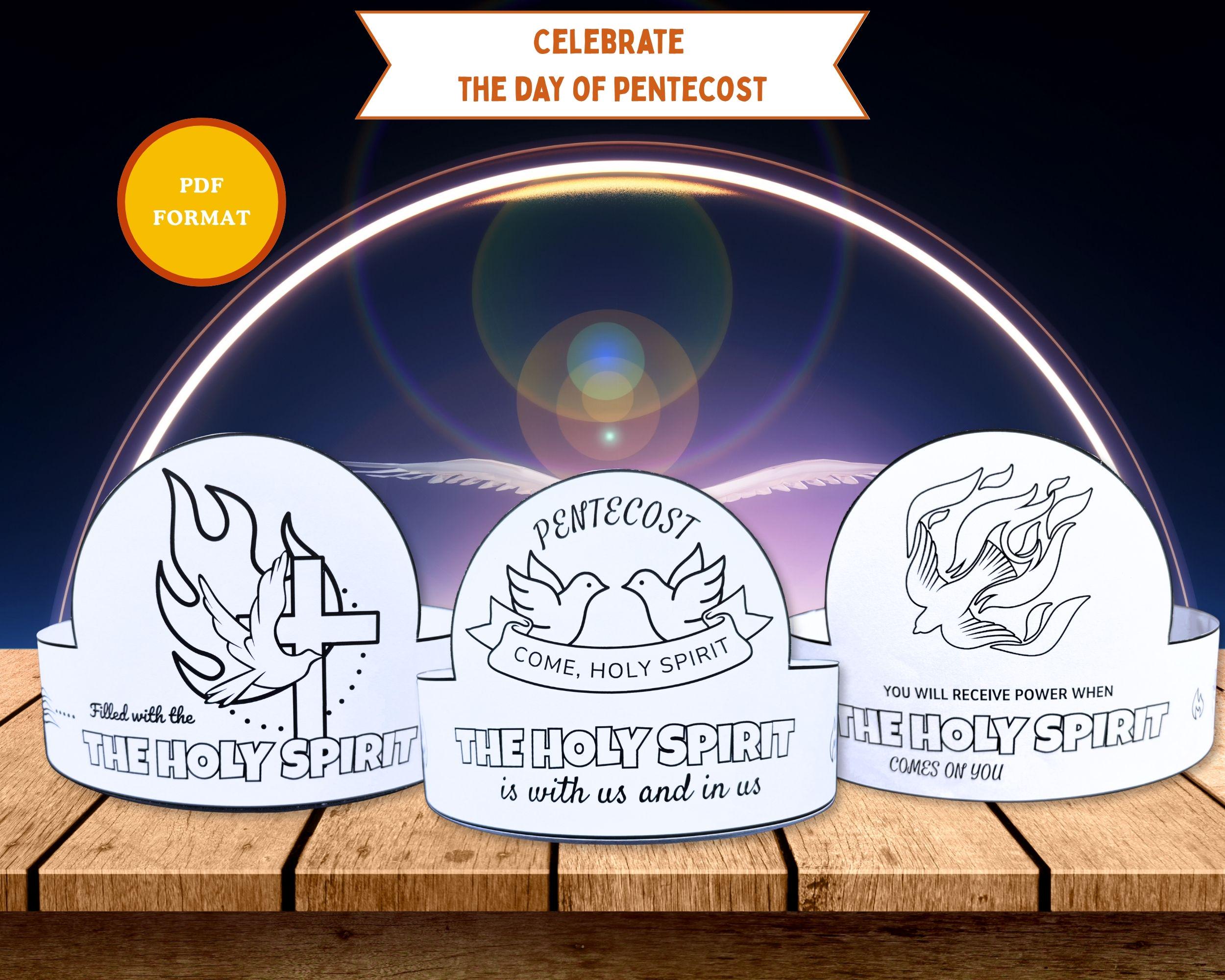 Pentecost Craft Printable Crown, Bible Craft for Kids, Sunday School ...