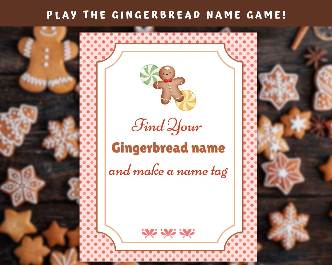 Whats Your Gingerbread Name Generator Game, Gingerbread House ...