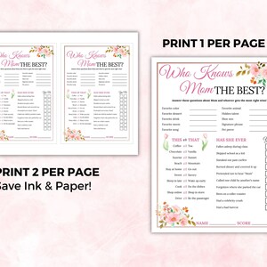 Editable Who Knows Mom Best Mothers Day Brunch Games, All About My Mom ...