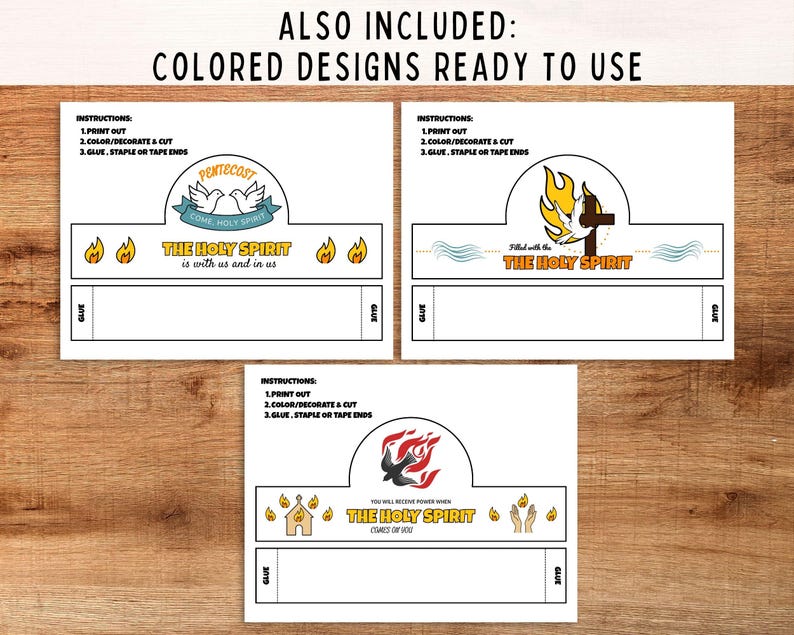 Pentecost Craft Printable Crown, Bible Craft for Kids, Sunday School ...