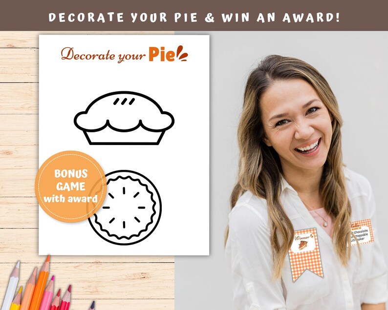 What's Your Pie Name Game, Thanksgiving Games for Adults, Name ...