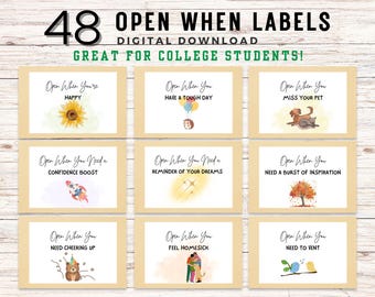 Open When Envelopes for College Students, Open When Letters College ...