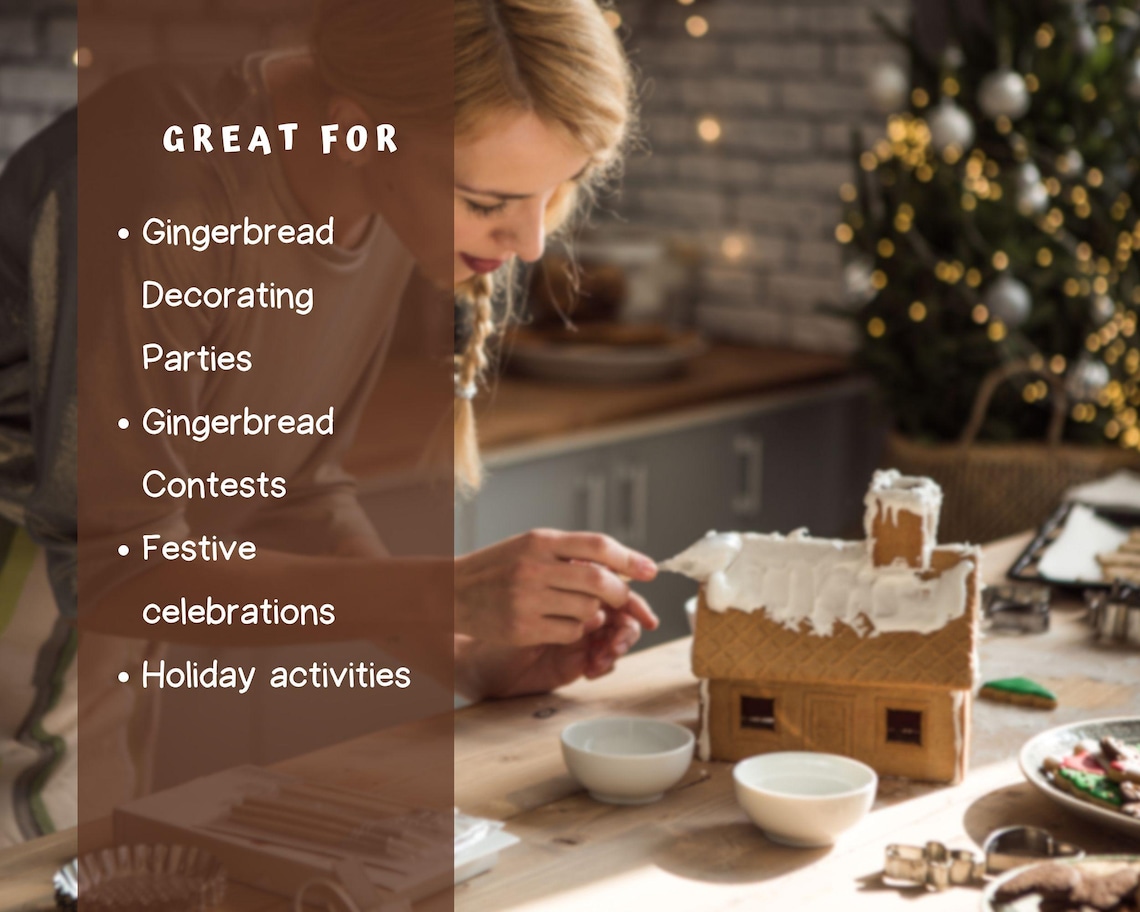 Gingerbread House Decorating Contest Kit, Christmas Award Certificates ...