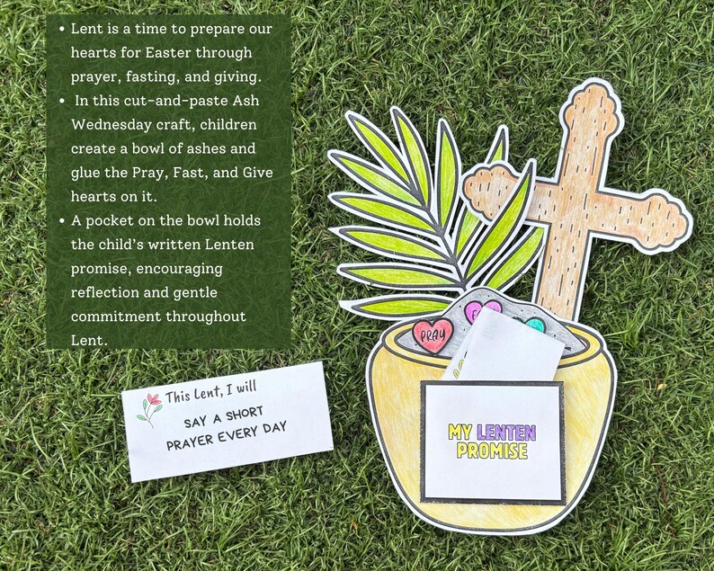 Ash Wednesday Craft, Catholic Lent Craft, Sunday School Craft, Lent for ...