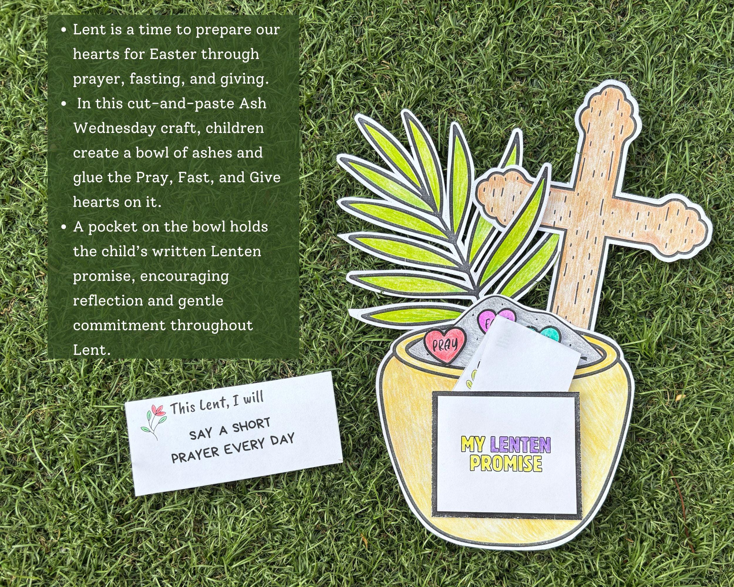 Ash Wednesday Craft, Catholic Lent Craft, Sunday School Craft, Lent for ...