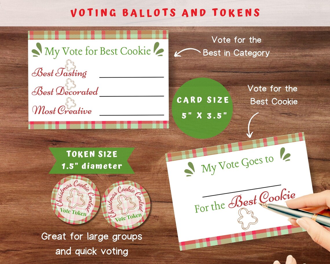 Christmas Cookie Contest Printable Award Certificates, Cookie Exchange ...