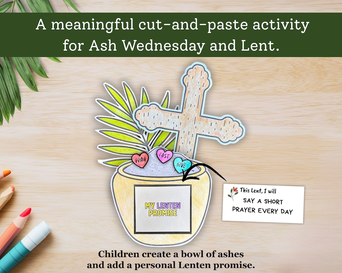 Ash Wednesday Craft, Catholic Lent Craft, Sunday School Craft, Lent for ...