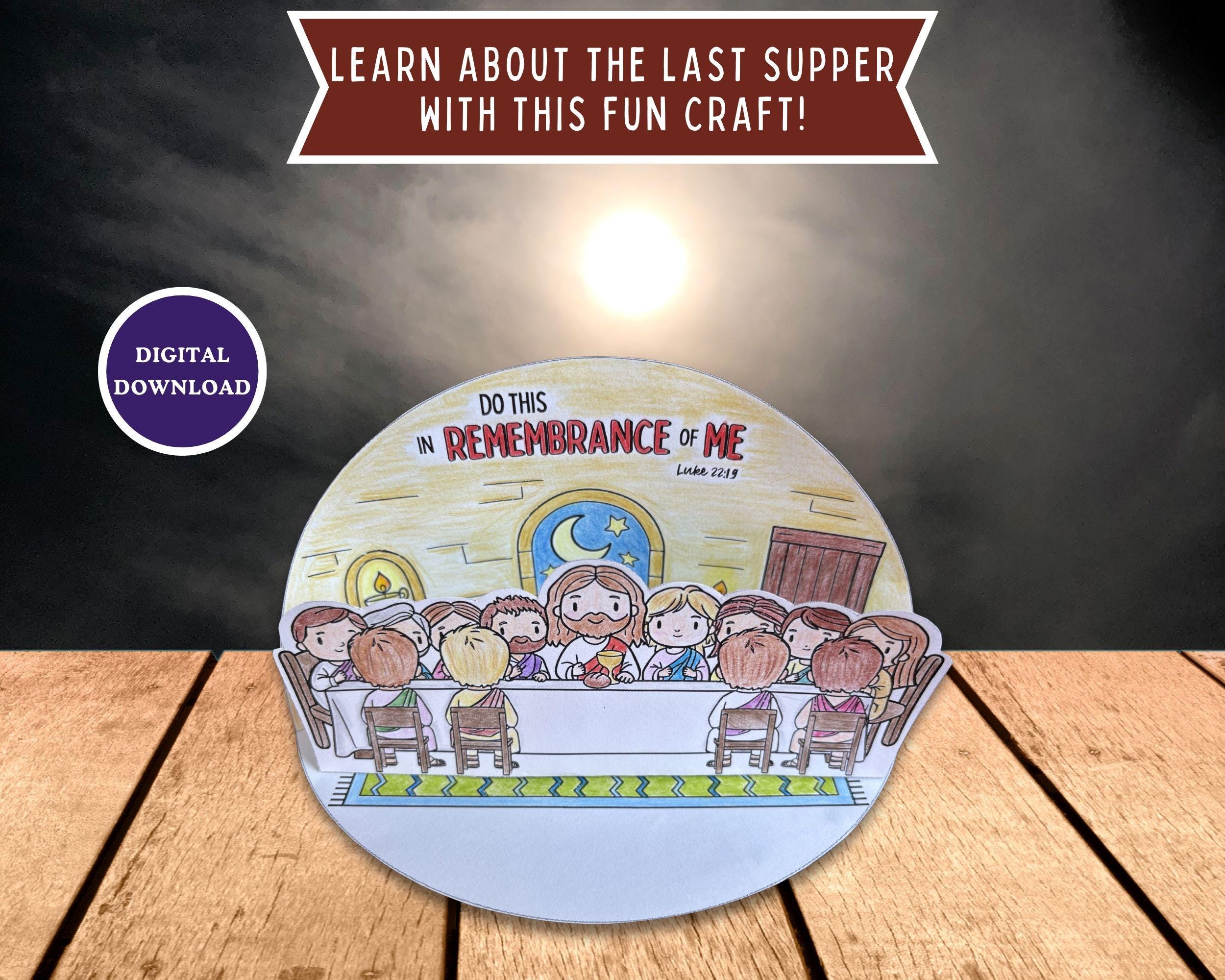 The Last Supper 3D Printable Diorama Holy Week Craft, Maundy Thursday ...