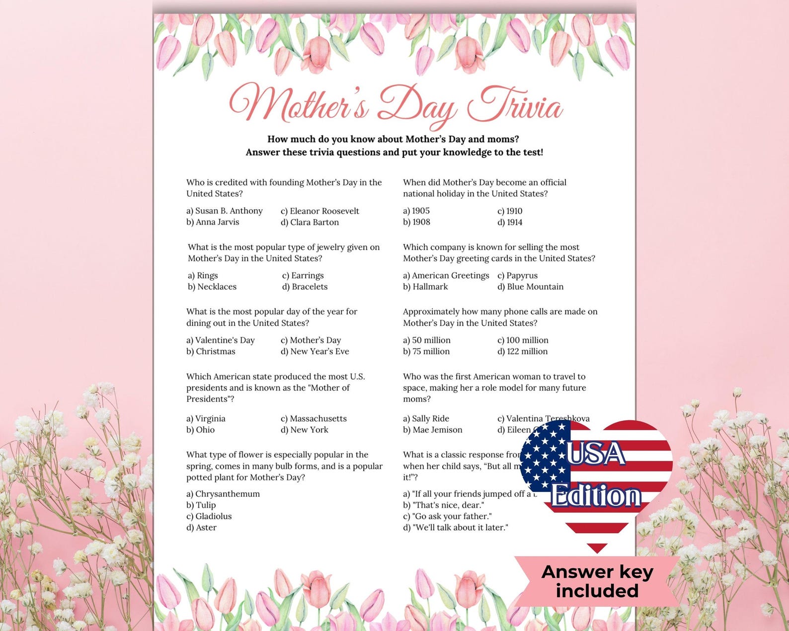 Mothers Day Trivia Questions, Mothers Day Games for Seniors Adults ...