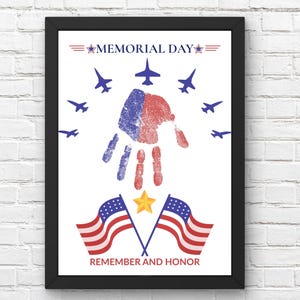 Memorial Day Handprint Craft, Patriotic Kids Memorial Day Craft ...