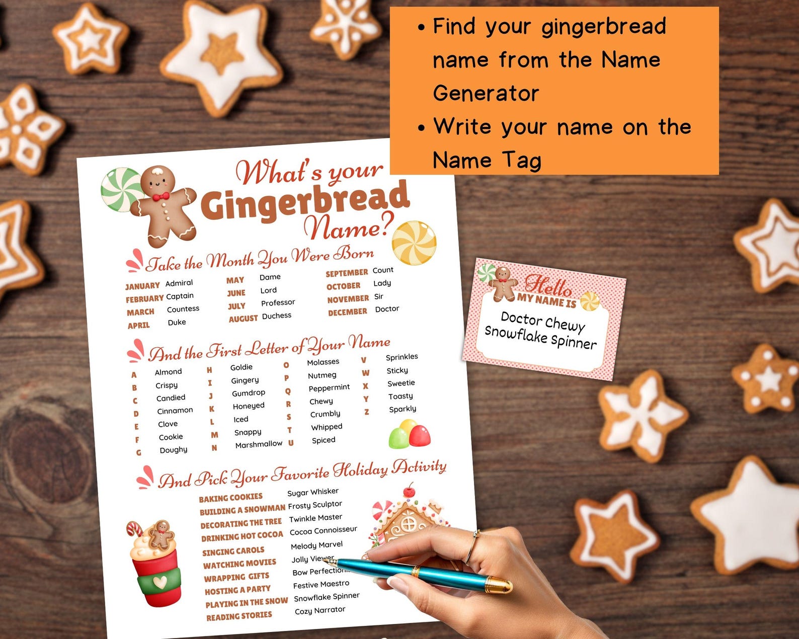 Whats Your Gingerbread Name Generator Game, Gingerbread House ...