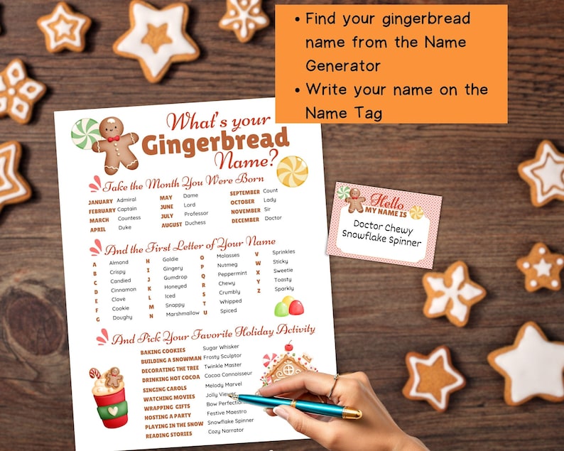 Whats Your Gingerbread Name Generator Game, Gingerbread House ...