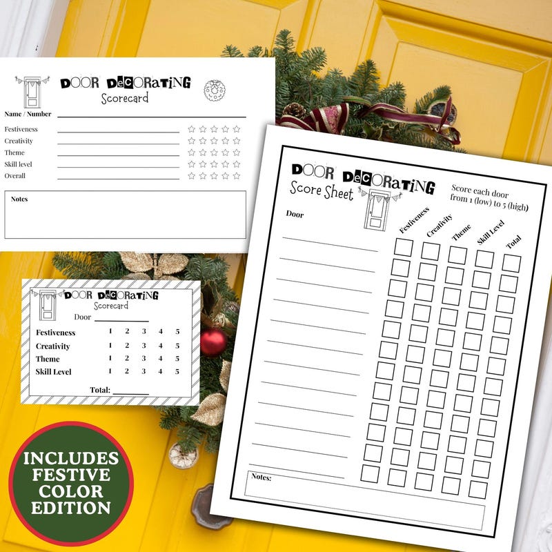 Christmas Decorating Contest Score Sheet - Etsy