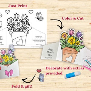 Mothers Day Flower Coloring Card, Proverbs 31 Mothers Day Card, Bible ...