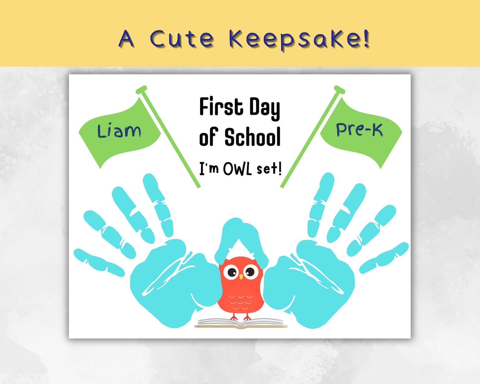 First Day of School Handprint Craft, Preschool Handprint, Craft for ...