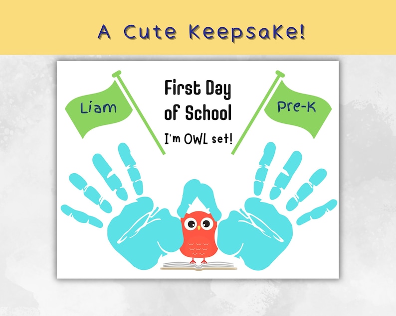 First Day of School Handprint Craft, Preschool Handprint, Craft for ...