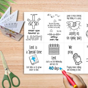 Lent Craft for Kids, Lent Coloring Mini Book Printable, Lent Sunday ...