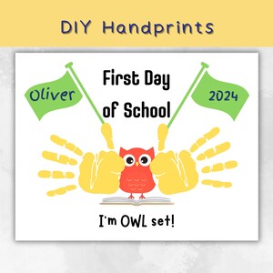 First Day of School Handprint Craft, Preschool Handprint, Craft for ...