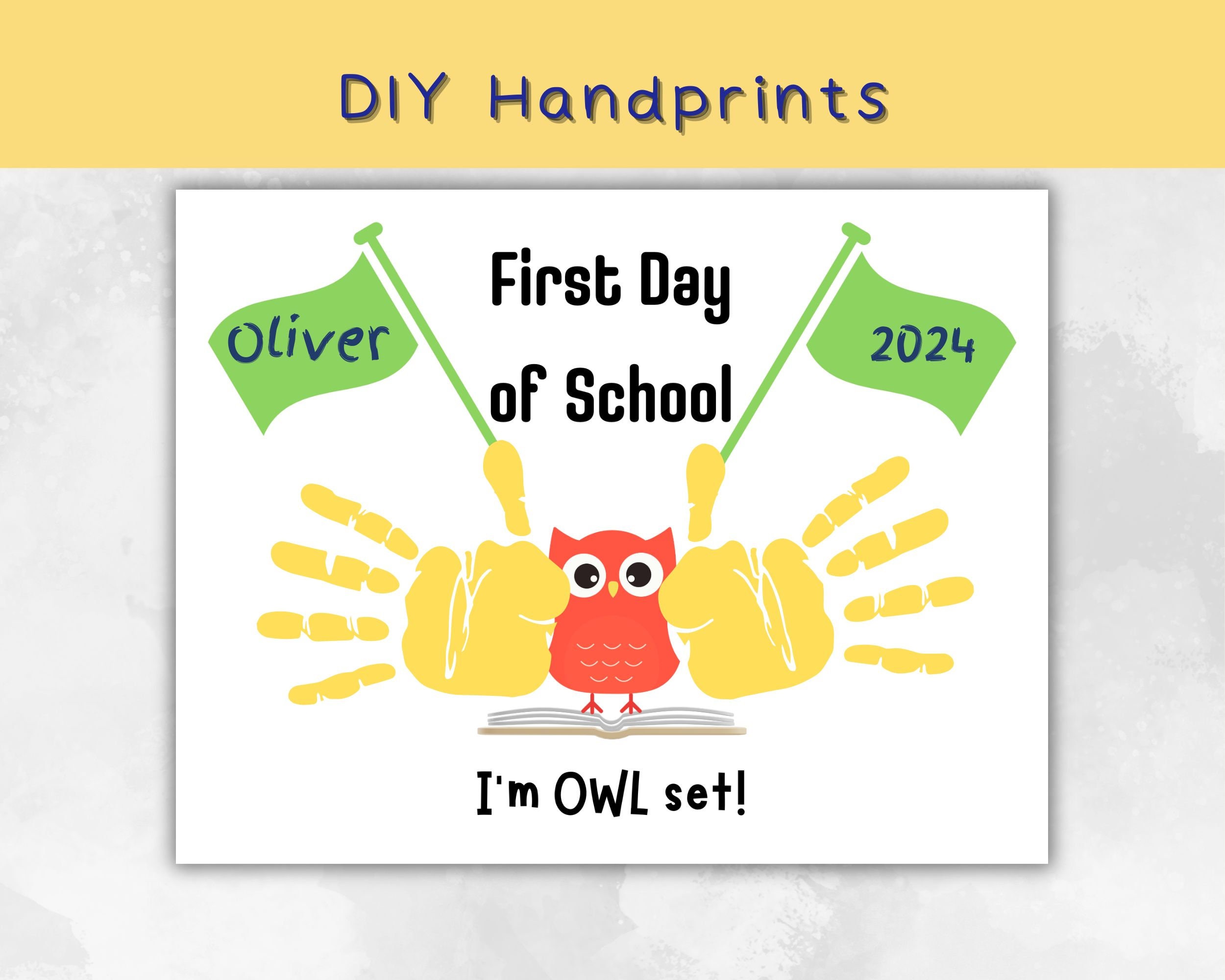 First Day of School Handprint Craft, Preschool Handprint, Craft for ...